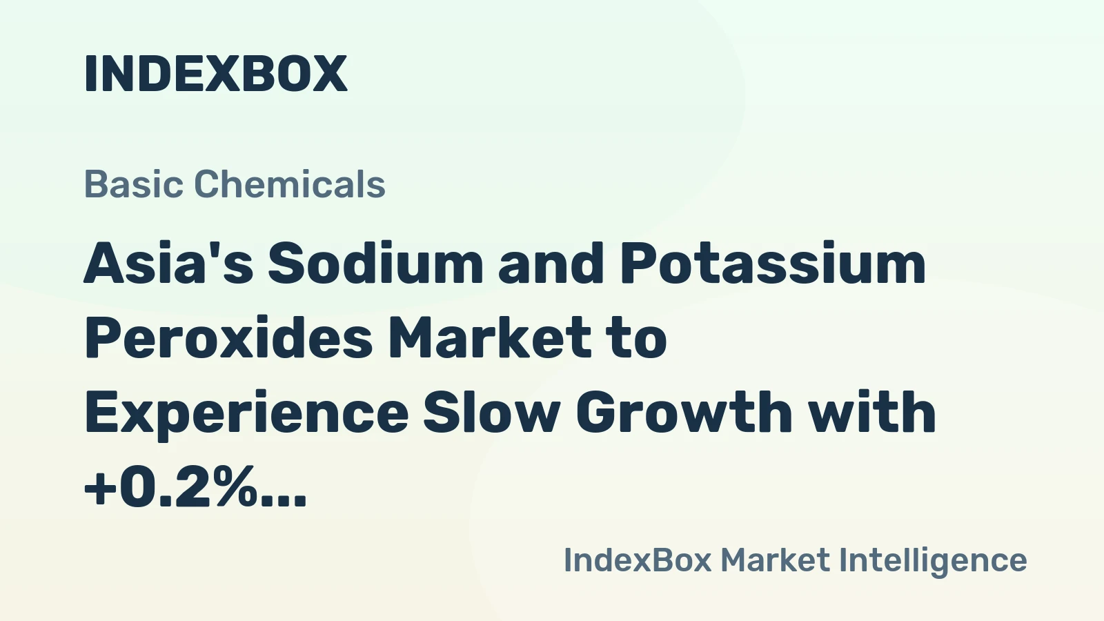 Asia's Sodium and Potassium Peroxides Market to Experience Slow Growth with +0.2% CAGR, Reaching 7.2K tons by 2035