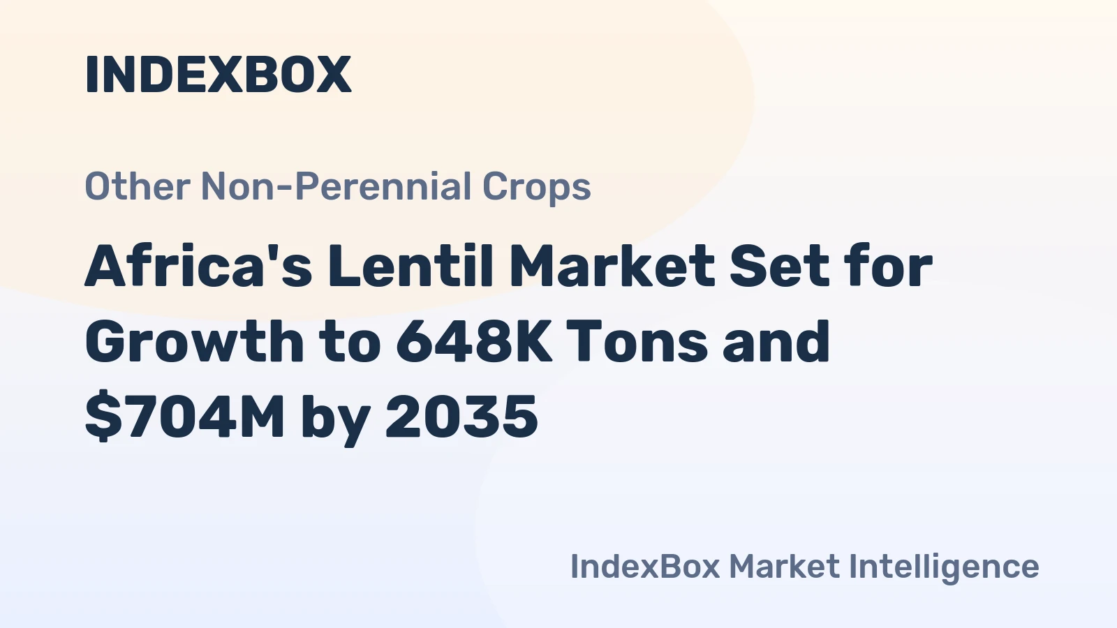 Africa's Lentil Market Set for Growth to 648K Tons and $704M by 2035