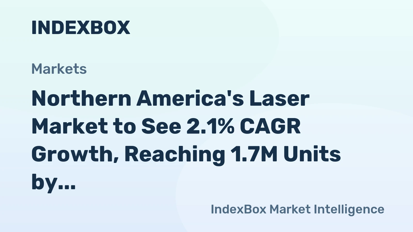 Northern America's Laser Market to See 2.1% CAGR Growth, Reaching 1.7M Units by 2035