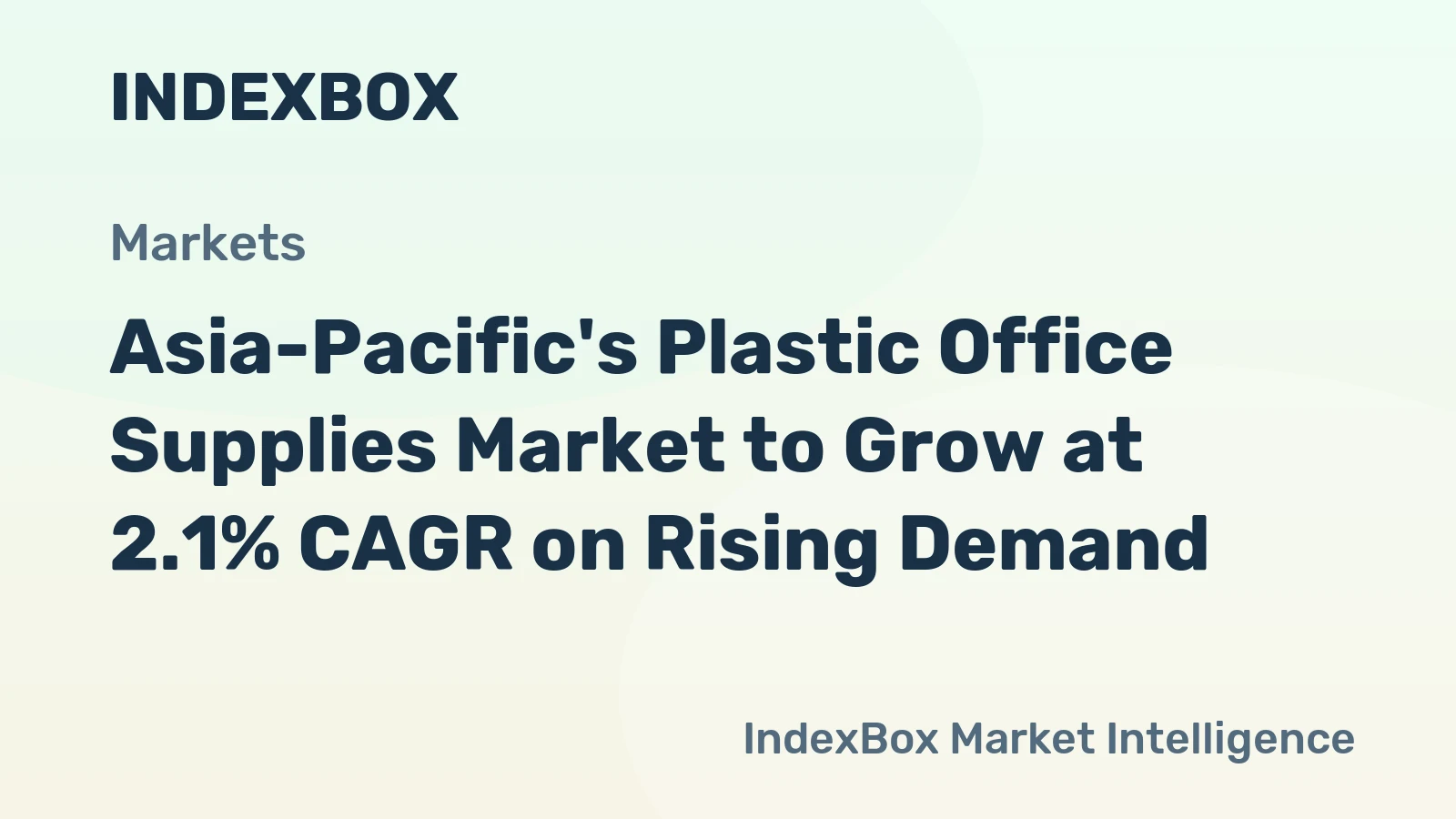Asia-Pacific's Plastic Office Supplies Market to Grow at 2.1% CAGR on Rising Demand