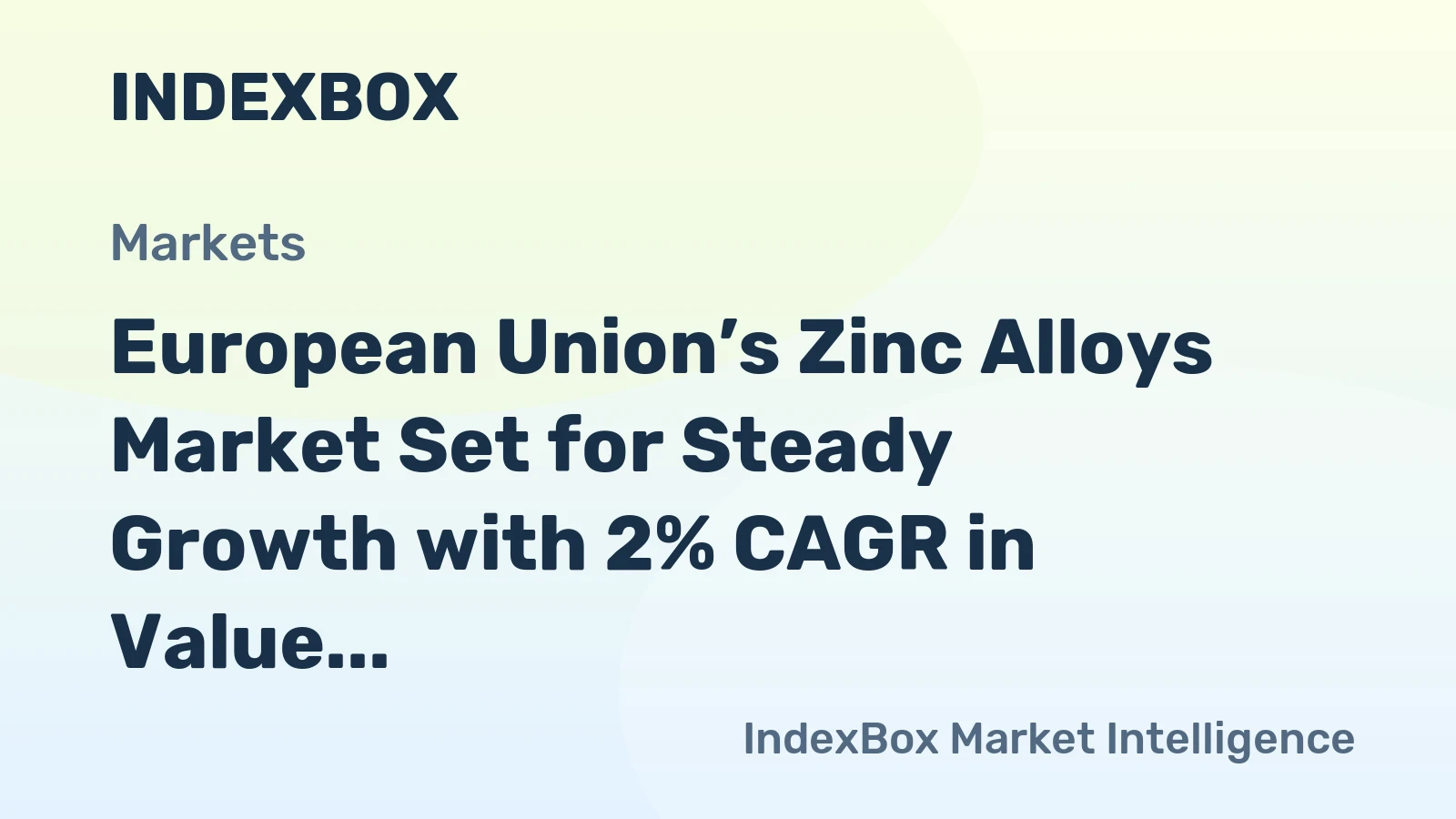 European Union’s Zinc Alloys Market Set for Steady Growth with 2% CAGR in Value Through 2035
