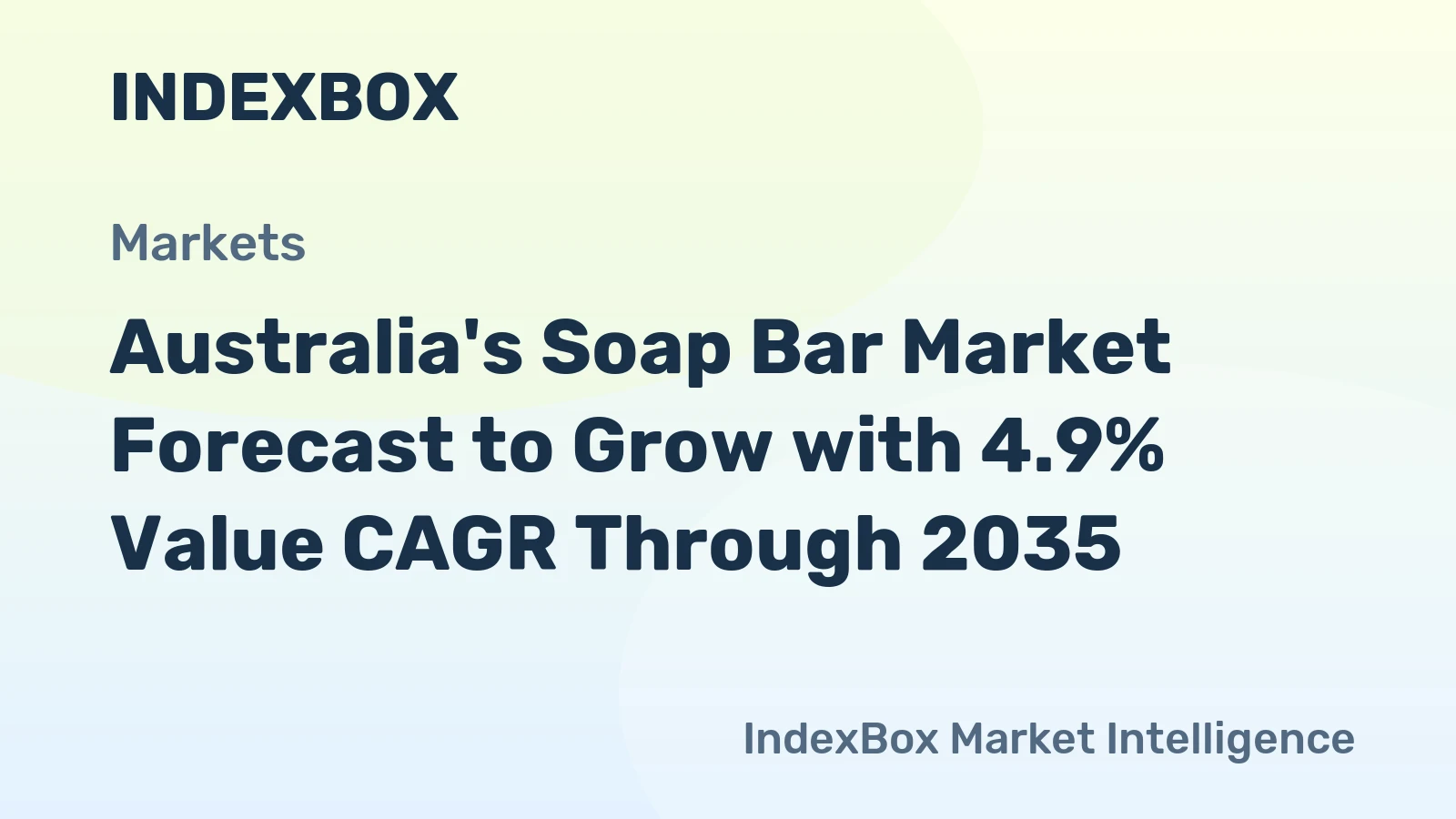 Australia's Soap Bar Market Forecast to Grow with 4.9% Value CAGR Through 2035