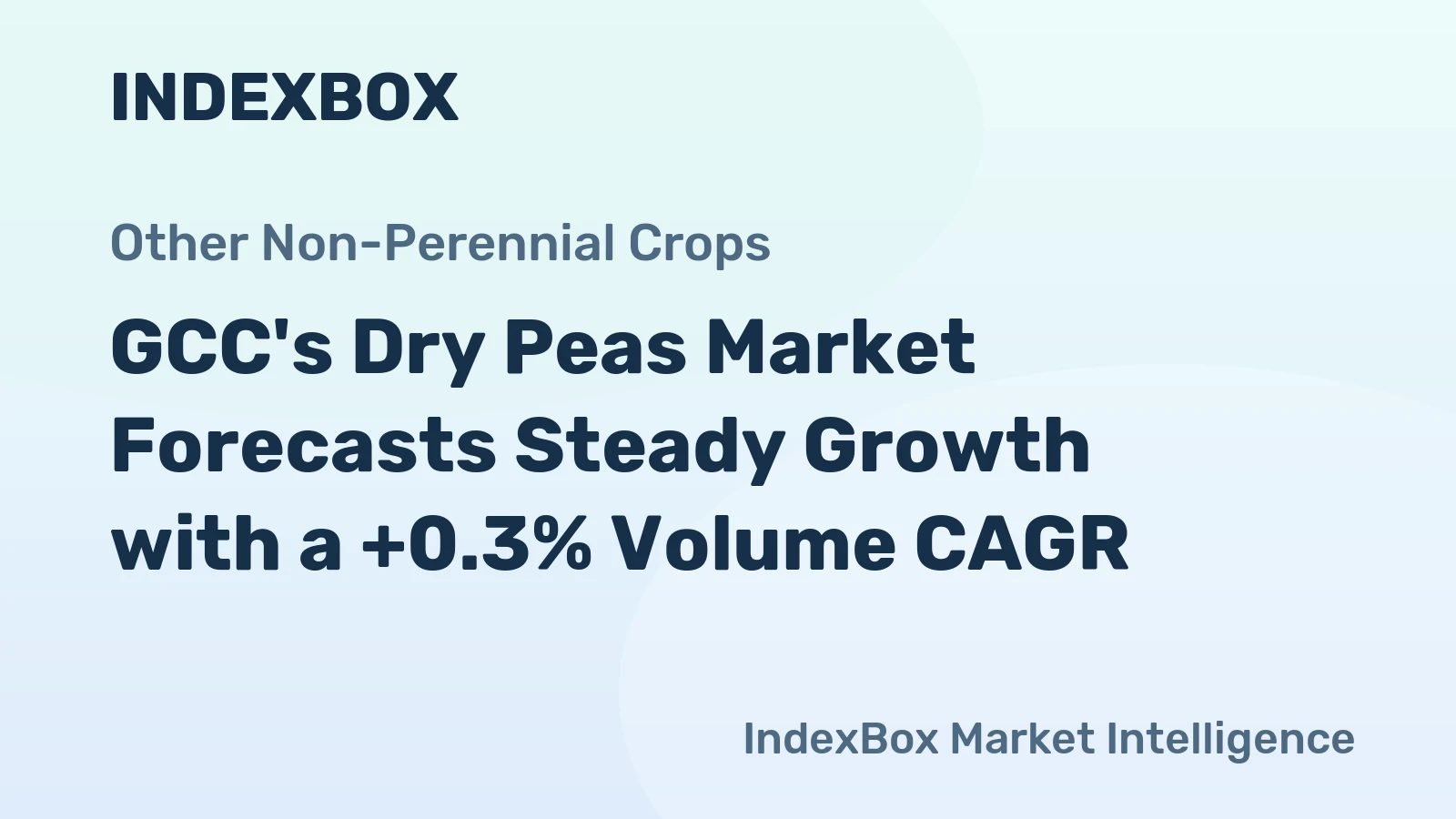 GCC's Dry Peas Market Forecasts Steady Growth with a +0.3% Volume CAGR