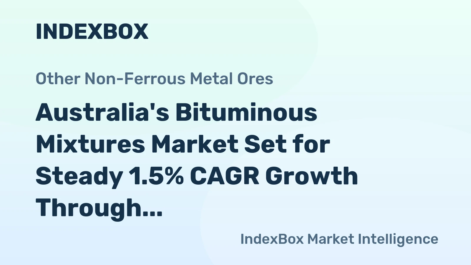Australia's Bituminous Mixtures Market Set for Steady 1.5% CAGR Growth Through 2035
