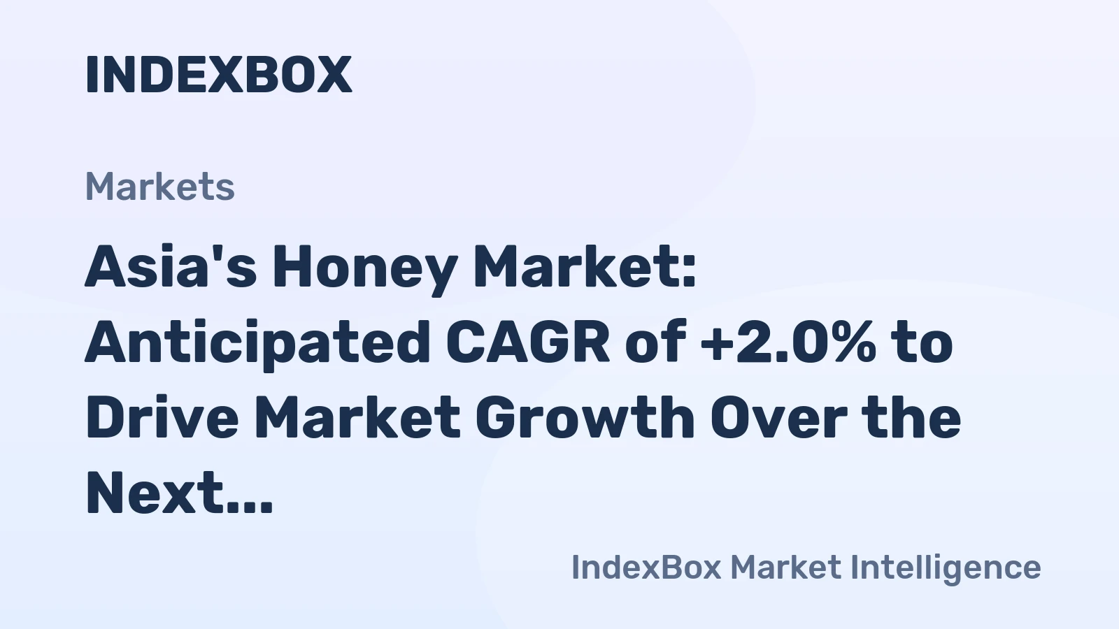Asia's Honey Market: Anticipated CAGR of +2.0% to Drive Market Growth Over the Next Decade