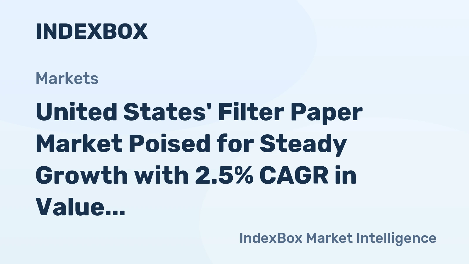 United States' Filter Paper Market Poised for Steady Growth with 2.5% CAGR in Value