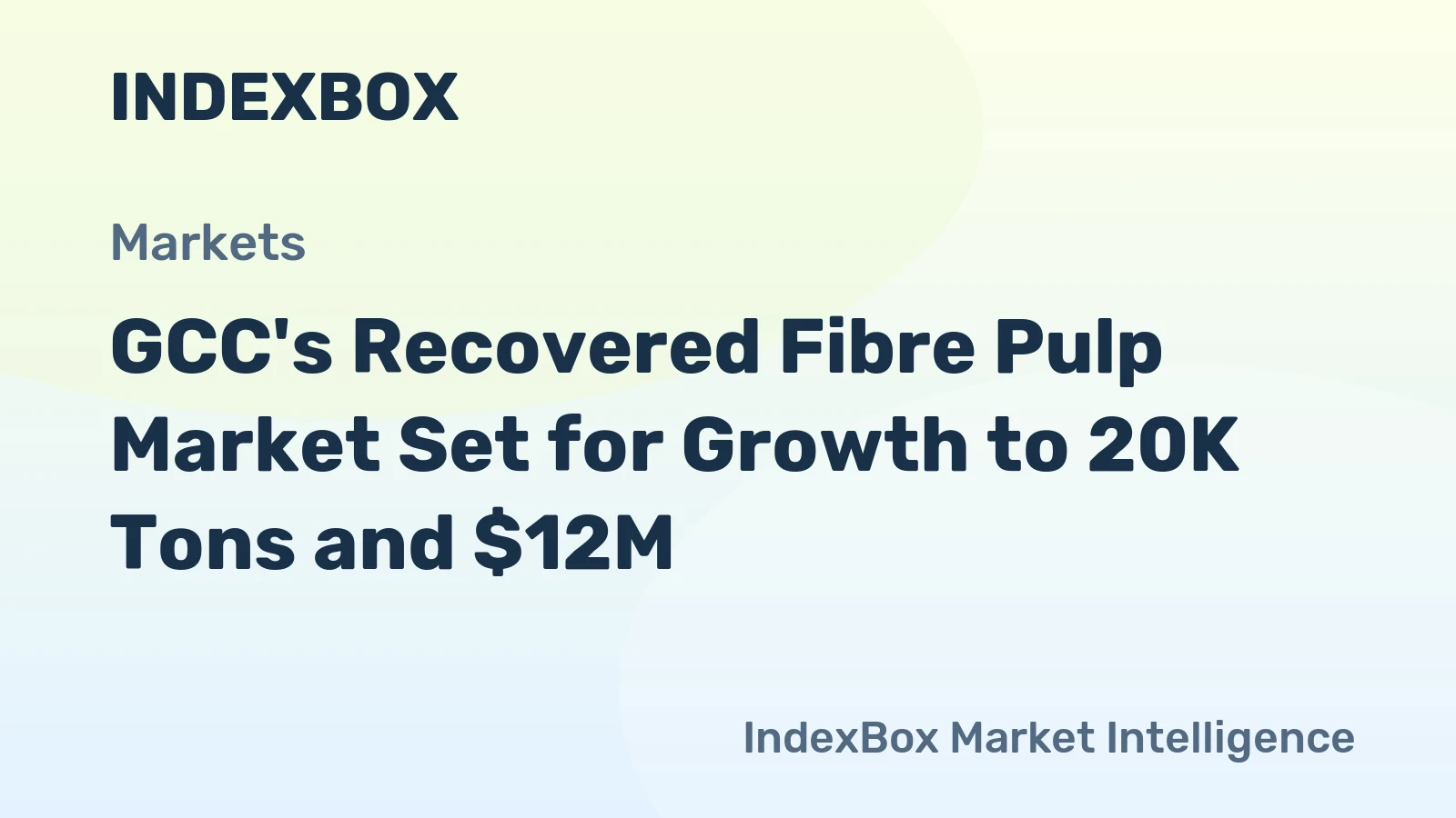 GCC's Recovered Fibre Pulp Market Set for Growth to 20K Tons and $12M