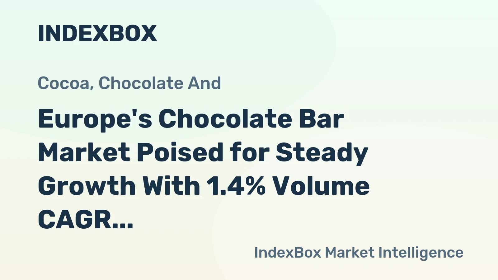 Europe's Chocolate Bar Market Poised for Steady Growth With 1.4% Volume CAGR Through 2035