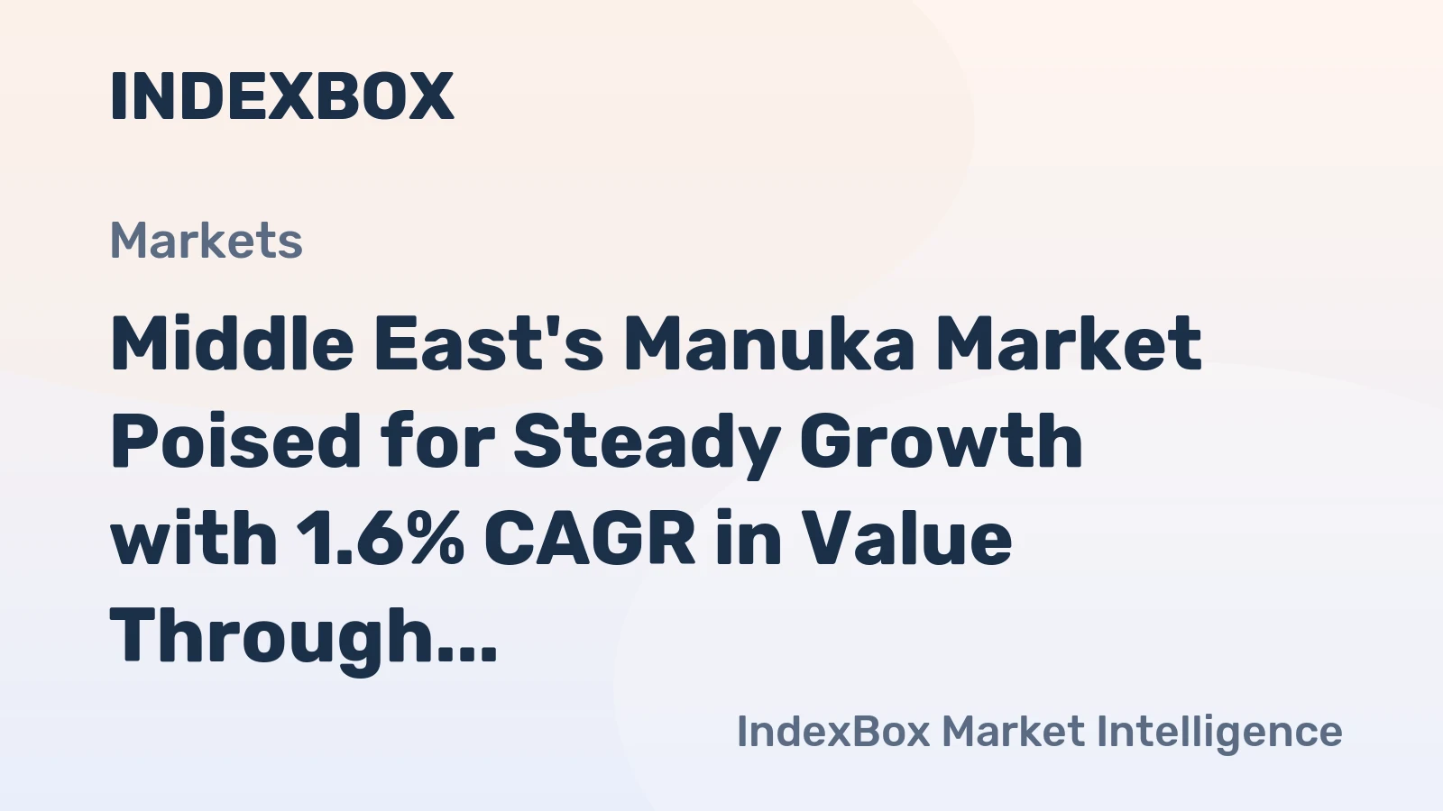 Middle East's Manuka Market Poised for Steady Growth with 1.6% CAGR in Value Through 2035