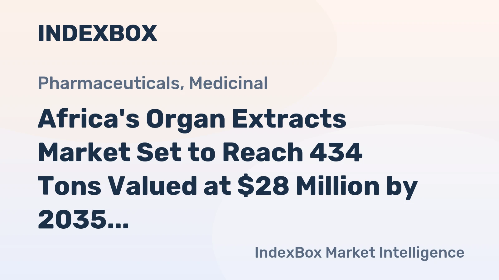 Africa's Organ Extracts Market Set to Reach 434 Tons Valued at $28 Million by 2035