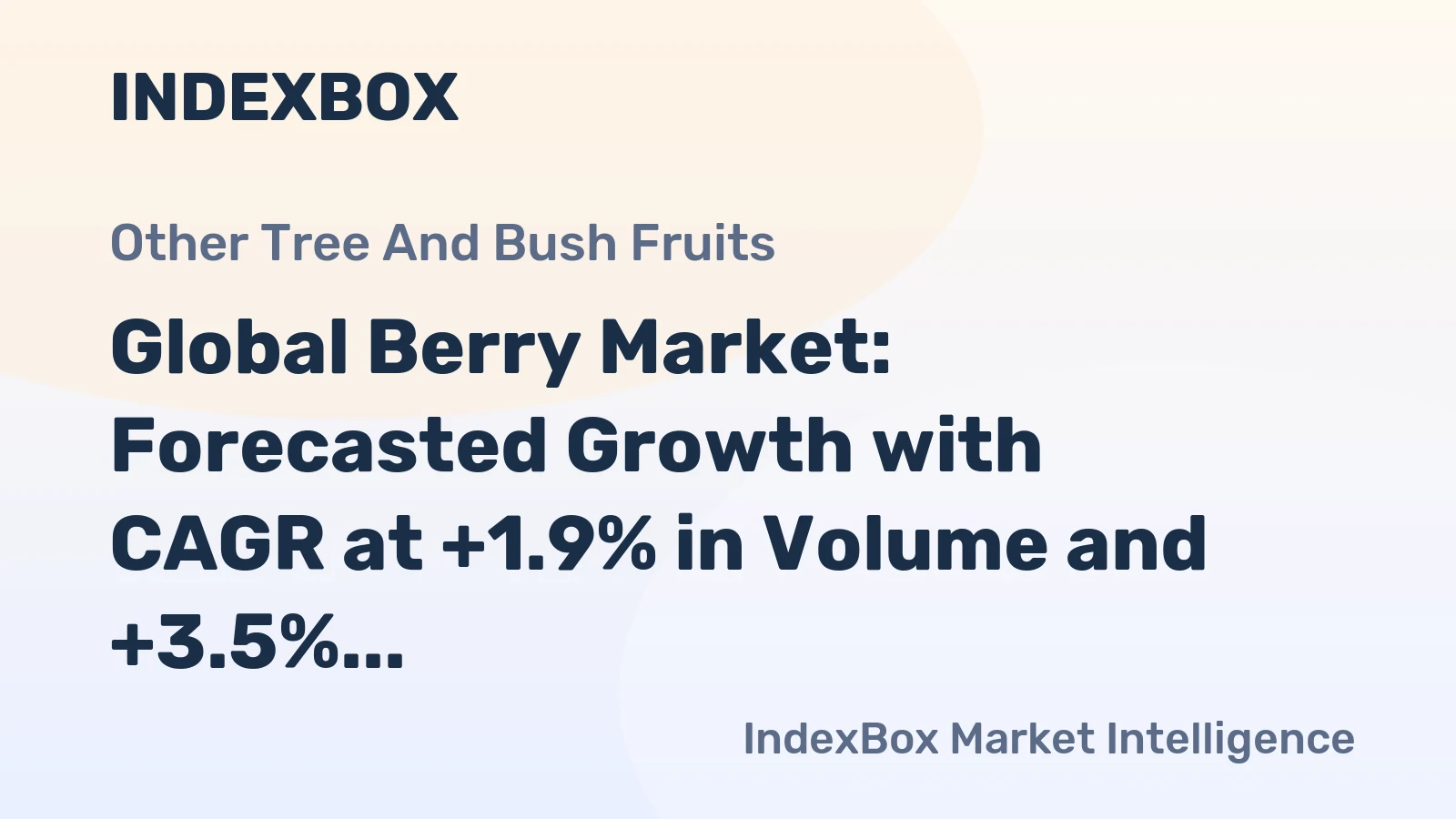 Global Berry Market: Forecasted Growth with CAGR at +1.9% in Volume and +3.5% in Value from 2024 to 2035