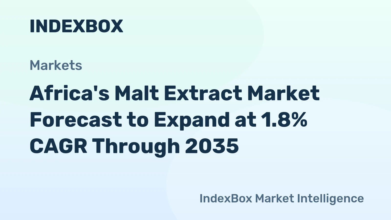 Africa's Malt Extract Market Forecast to Expand at 1.8% CAGR Through 2035