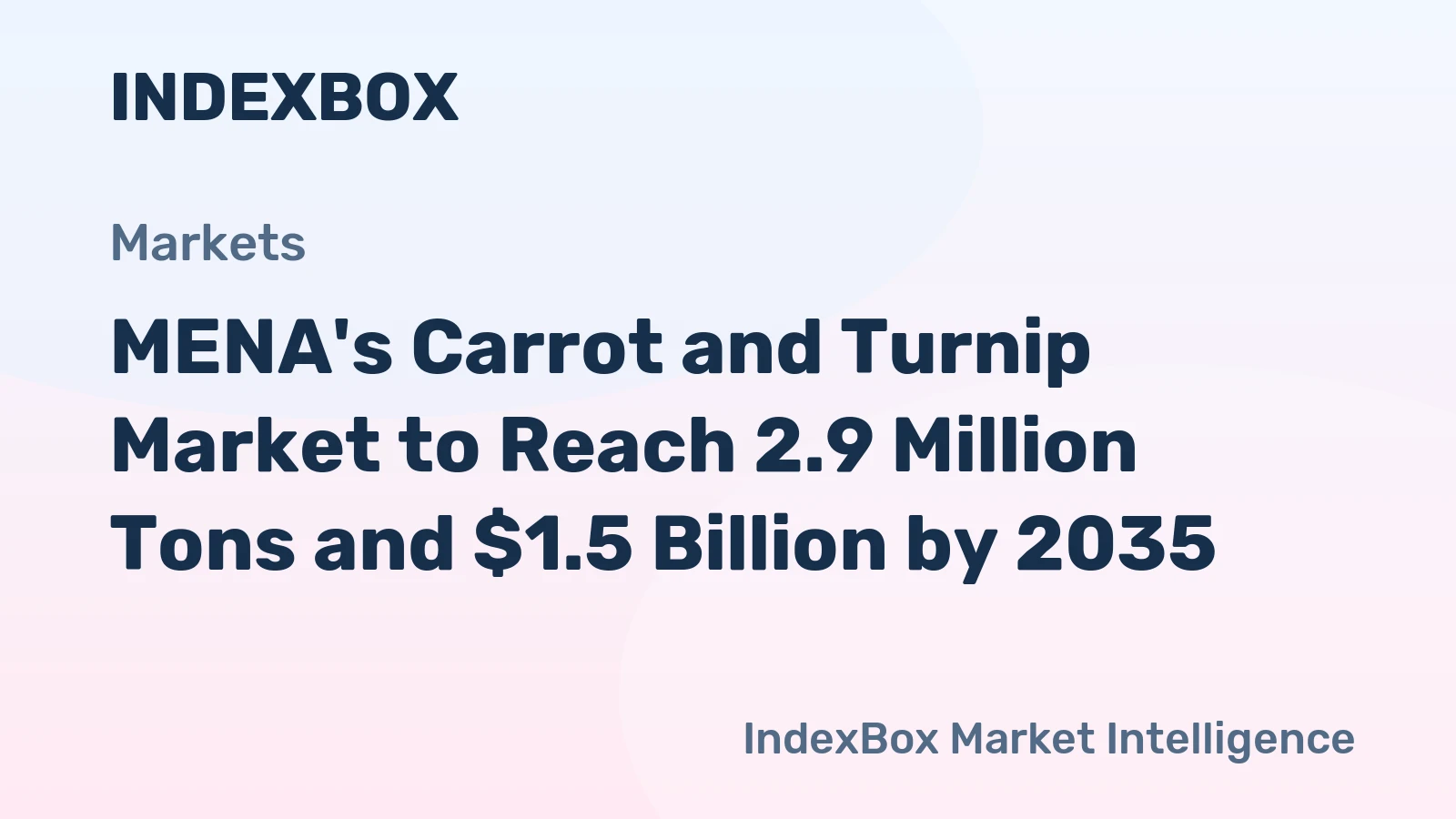 MENA's Carrot and Turnip Market to Reach 2.9 Million Tons and $1.5 Billion by 2035