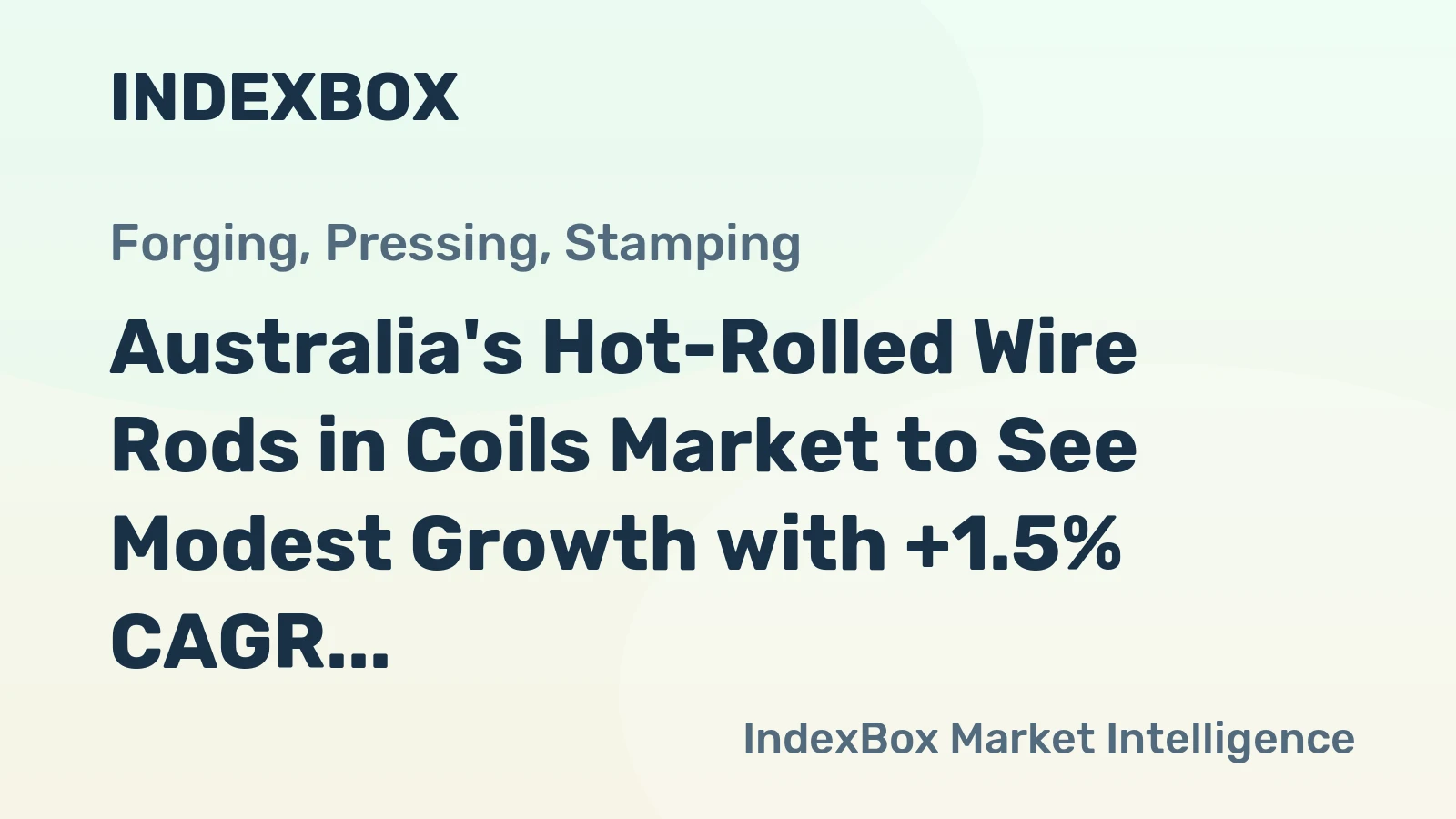 Australia's Hot-Rolled Wire Rods in Coils Market to See Modest Growth with +1.5% CAGR