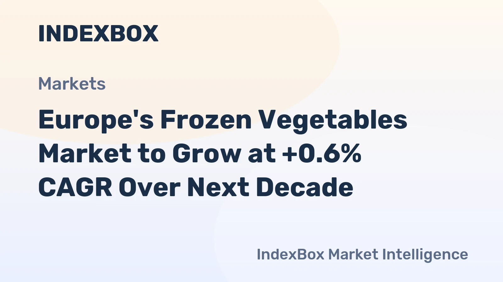 Europe's Frozen Vegetables Market to Grow at +0.6% CAGR Over Next Decade