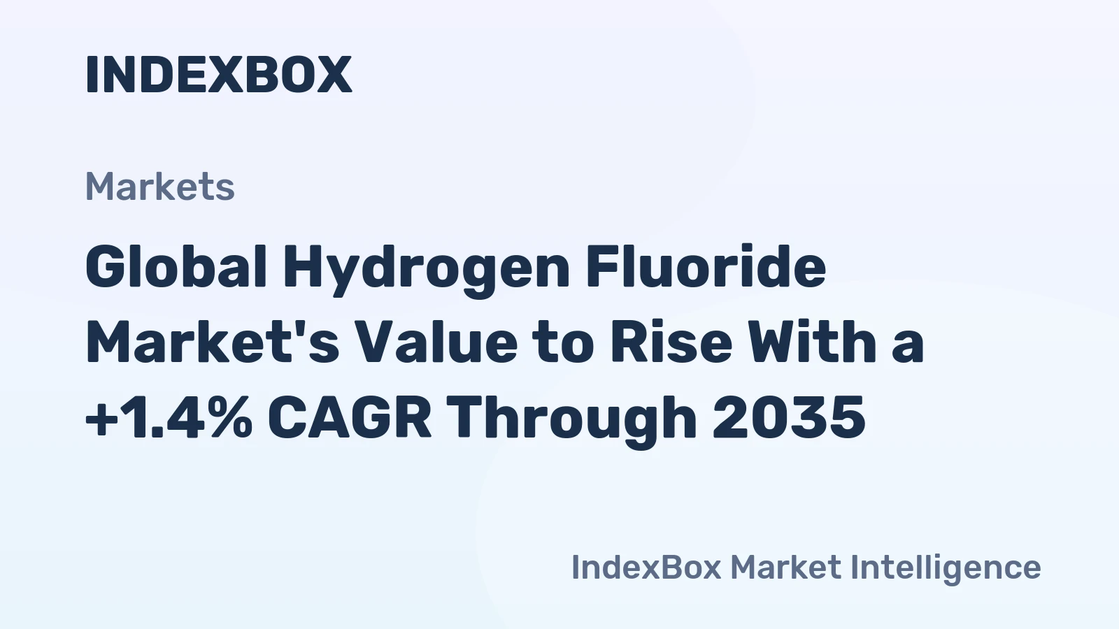 Global Hydrogen Fluoride Market's Value to Rise With a +1.4% CAGR Through 2035