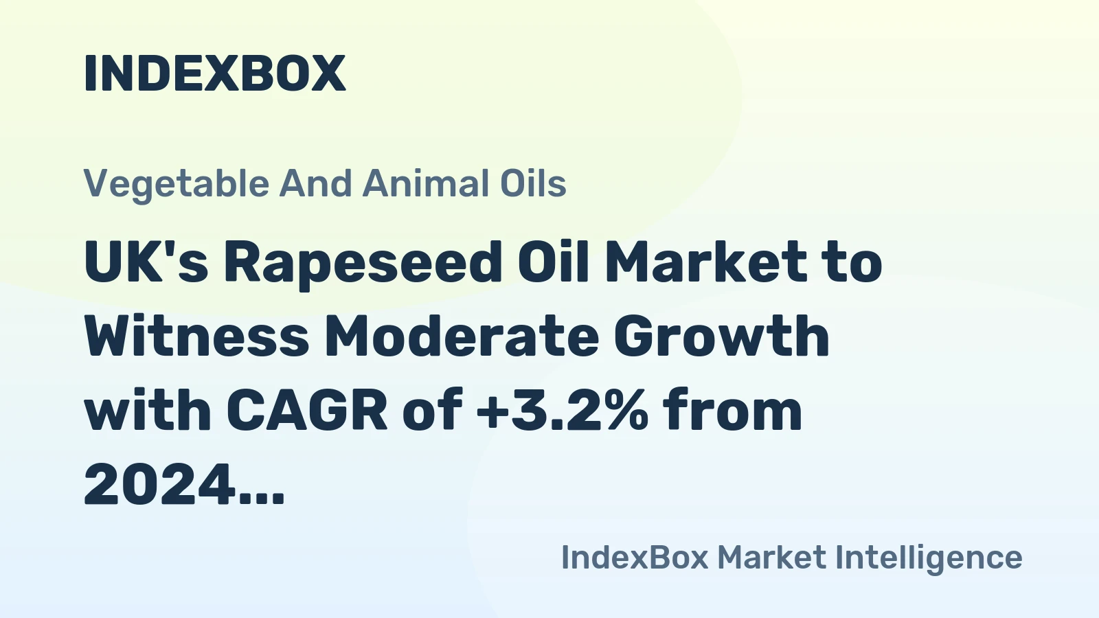 UK's Rapeseed Oil Market to Witness Moderate Growth with CAGR of +3.2% from 2024 to 2035