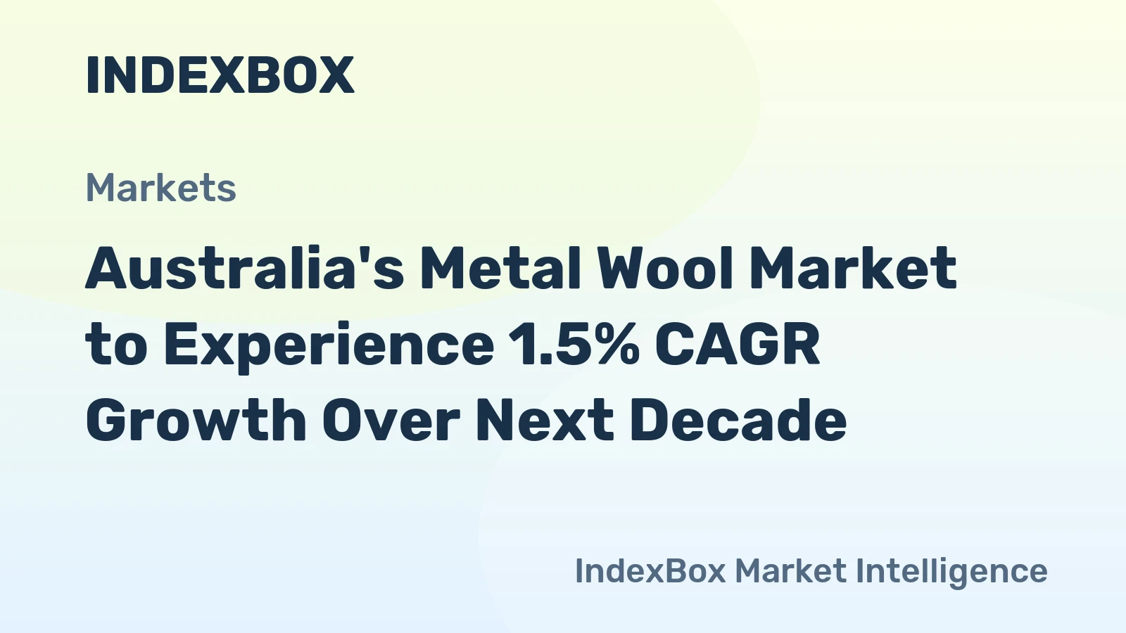 Australia's Metal Wool Market to Experience 1.5% CAGR Growth Over Next Decade