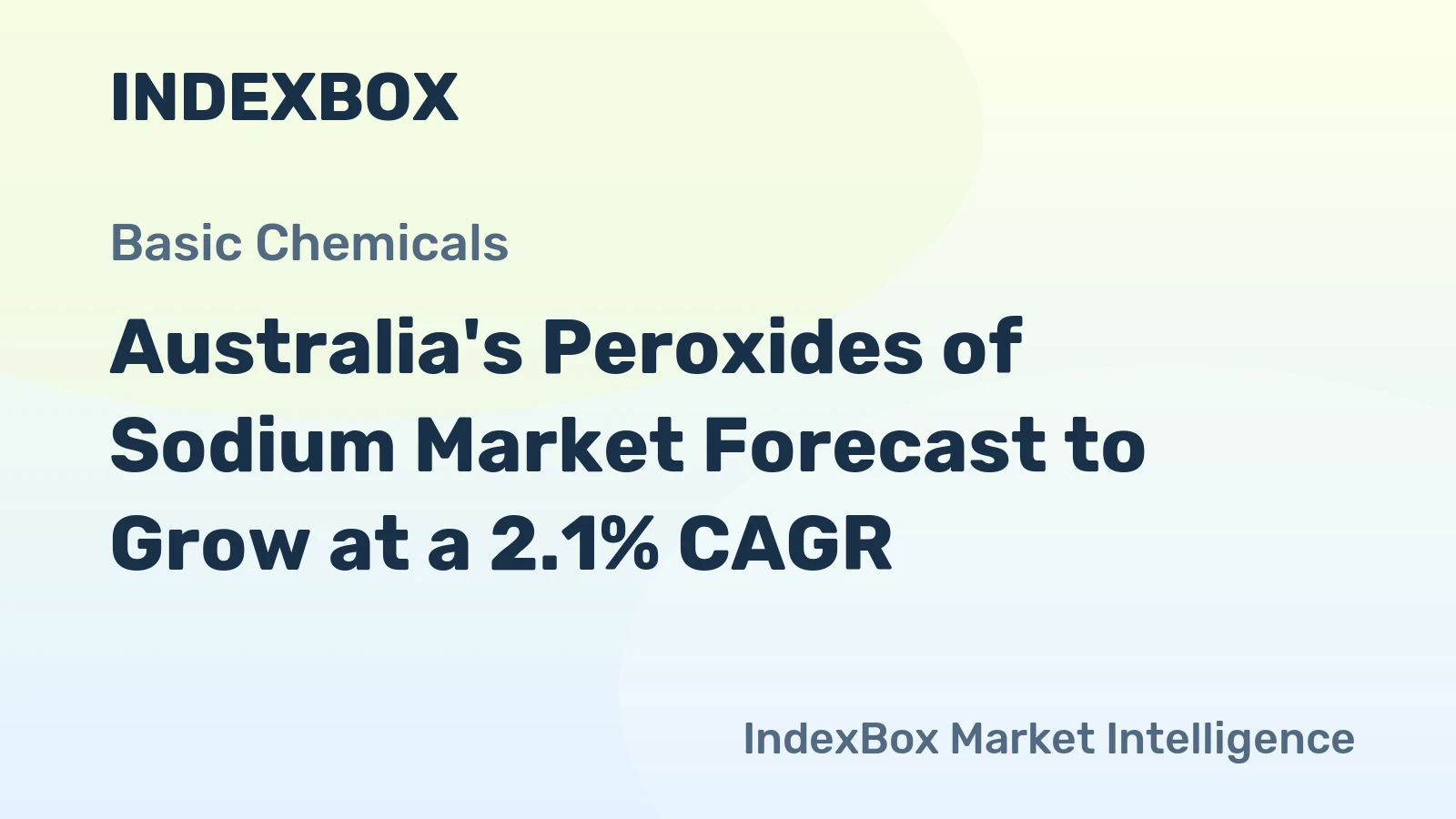 Australia's Peroxides of Sodium Market Forecast to Grow at a 2.1% CAGR