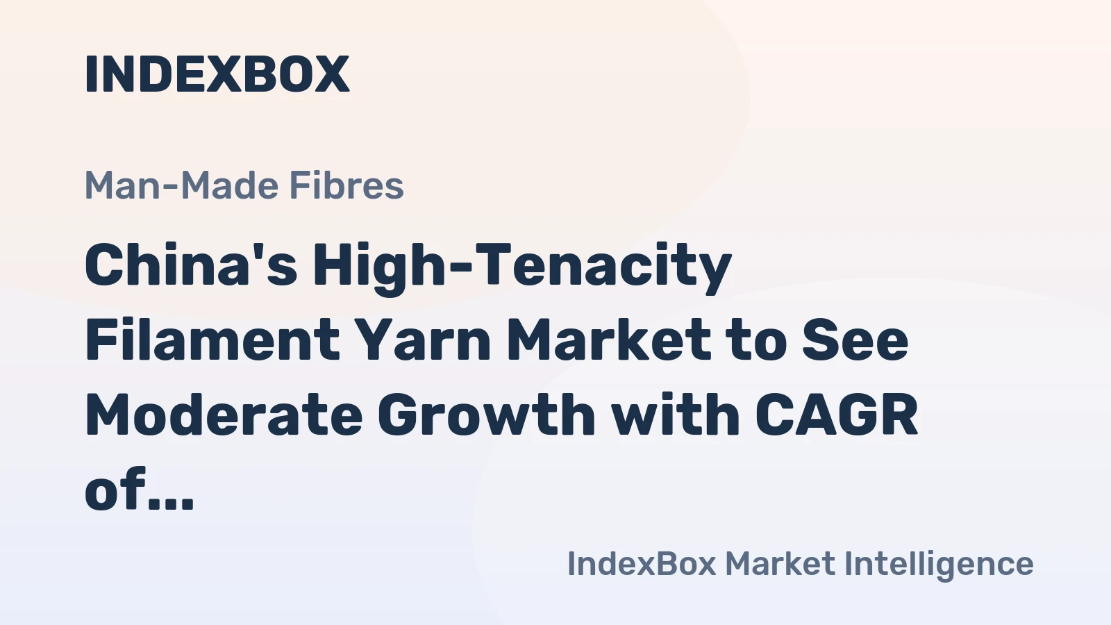 China's High-Tenacity Filament Yarn Market to See Moderate Growth with CAGR of +0.8% from 2024 to 2035