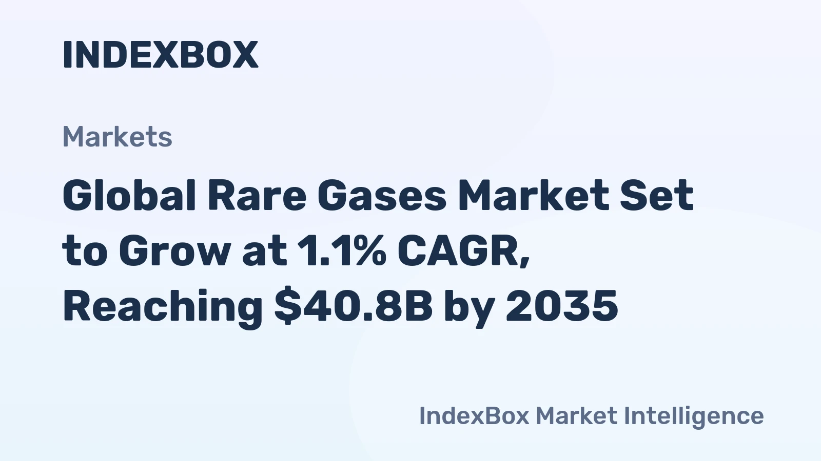 Global Rare Gases Market Set to Grow at 1.1% CAGR, Reaching $40.8B by 2035