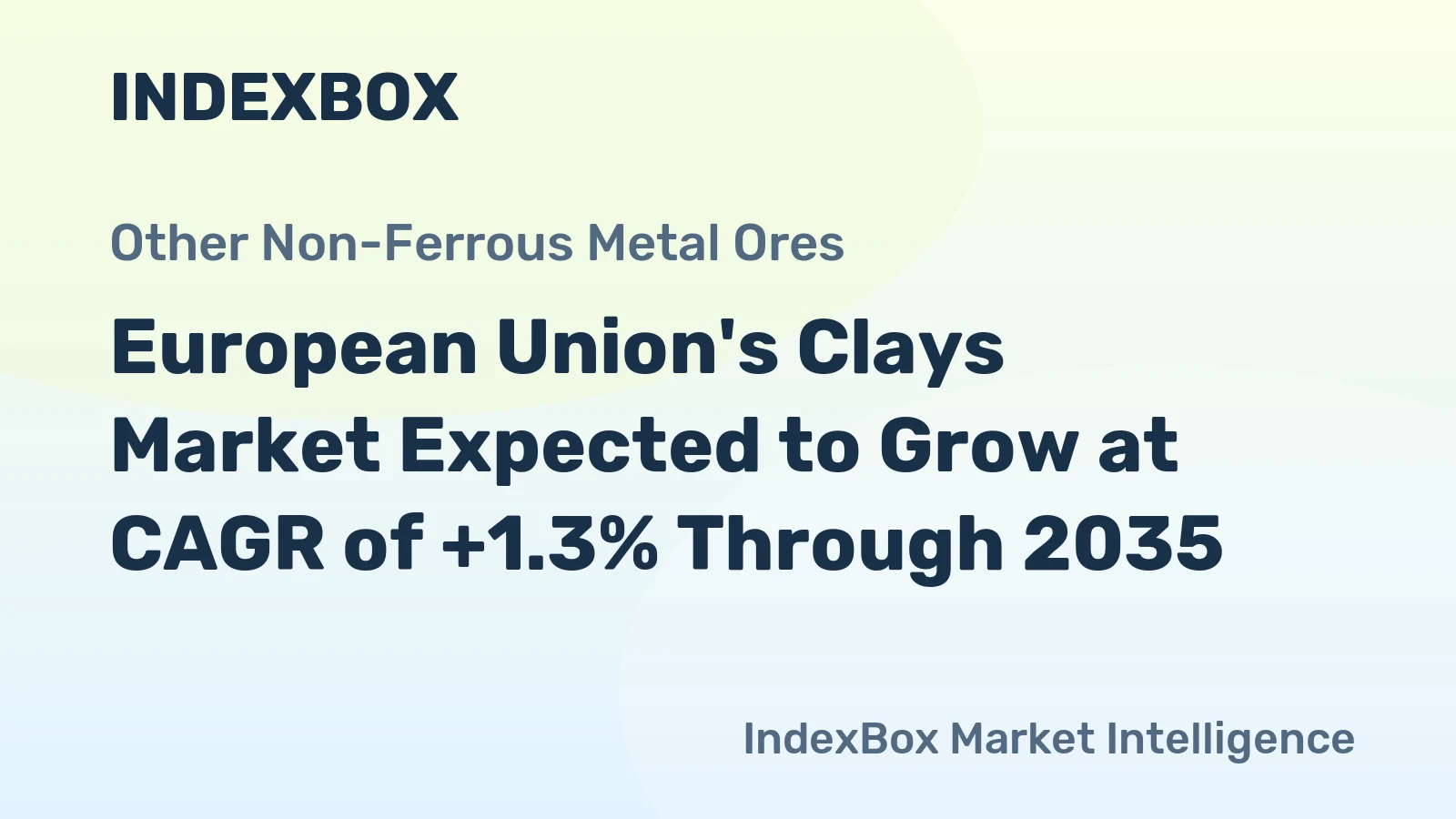 European Union's Clays Market Expected to Grow at CAGR of +1.3% Through 2035