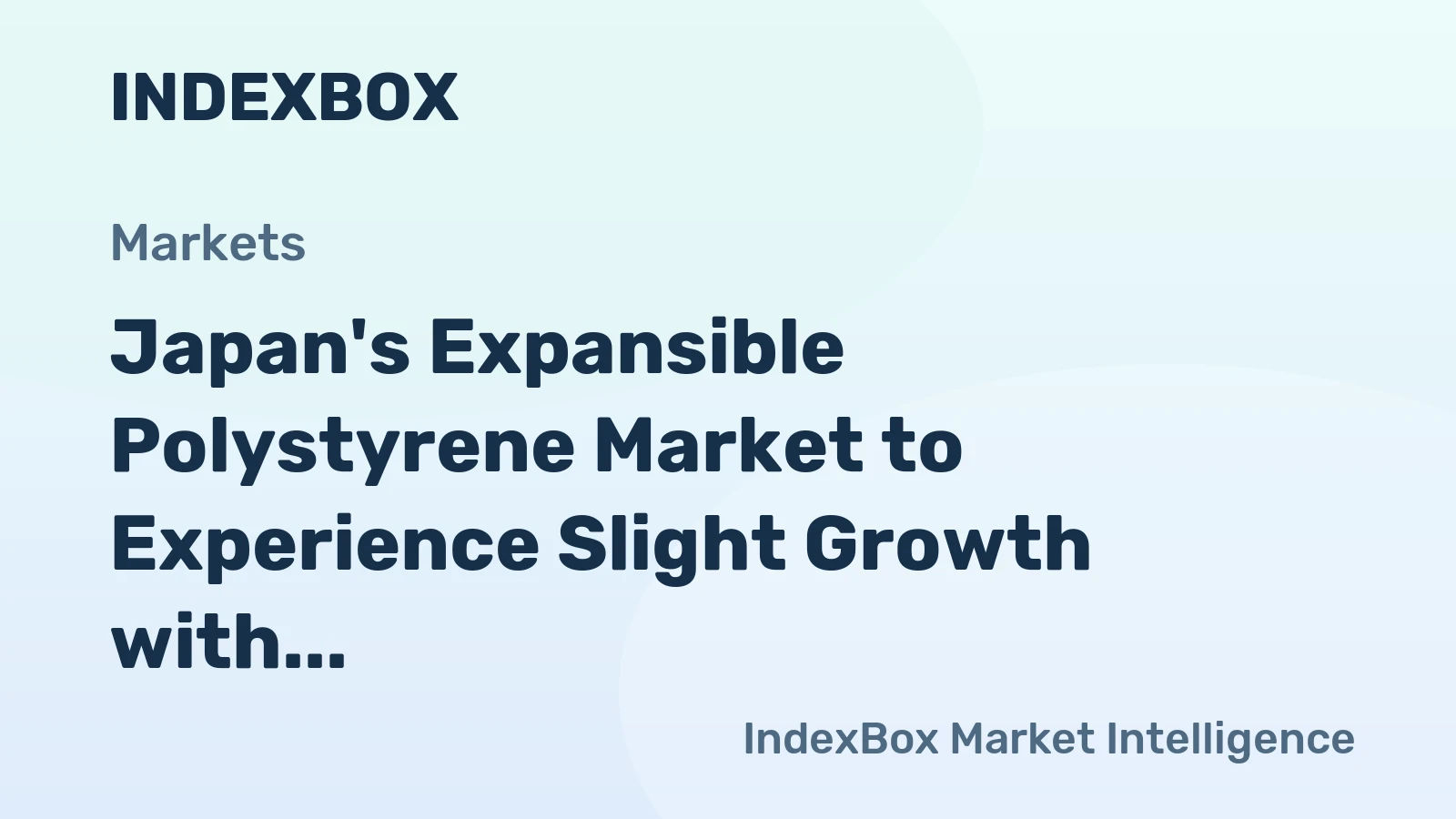 Japan's Expansible Polystyrene Market to Experience Slight Growth with a CAGR of +0.9% from 2024 to 2035