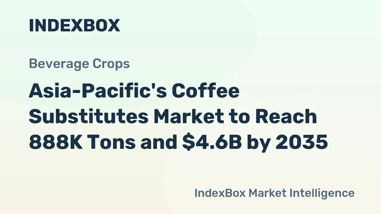 Asia-Pacific's Coffee Substitutes Market to Reach 888K Tons and $4.6B by 2035