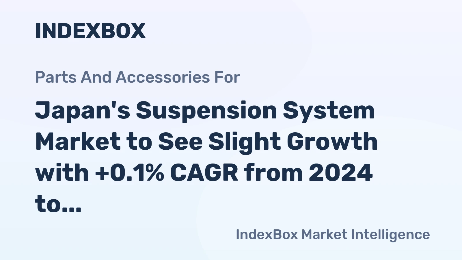 Japan's Suspension System Market to See Slight Growth with +0.1% CAGR from 2024 to 2035