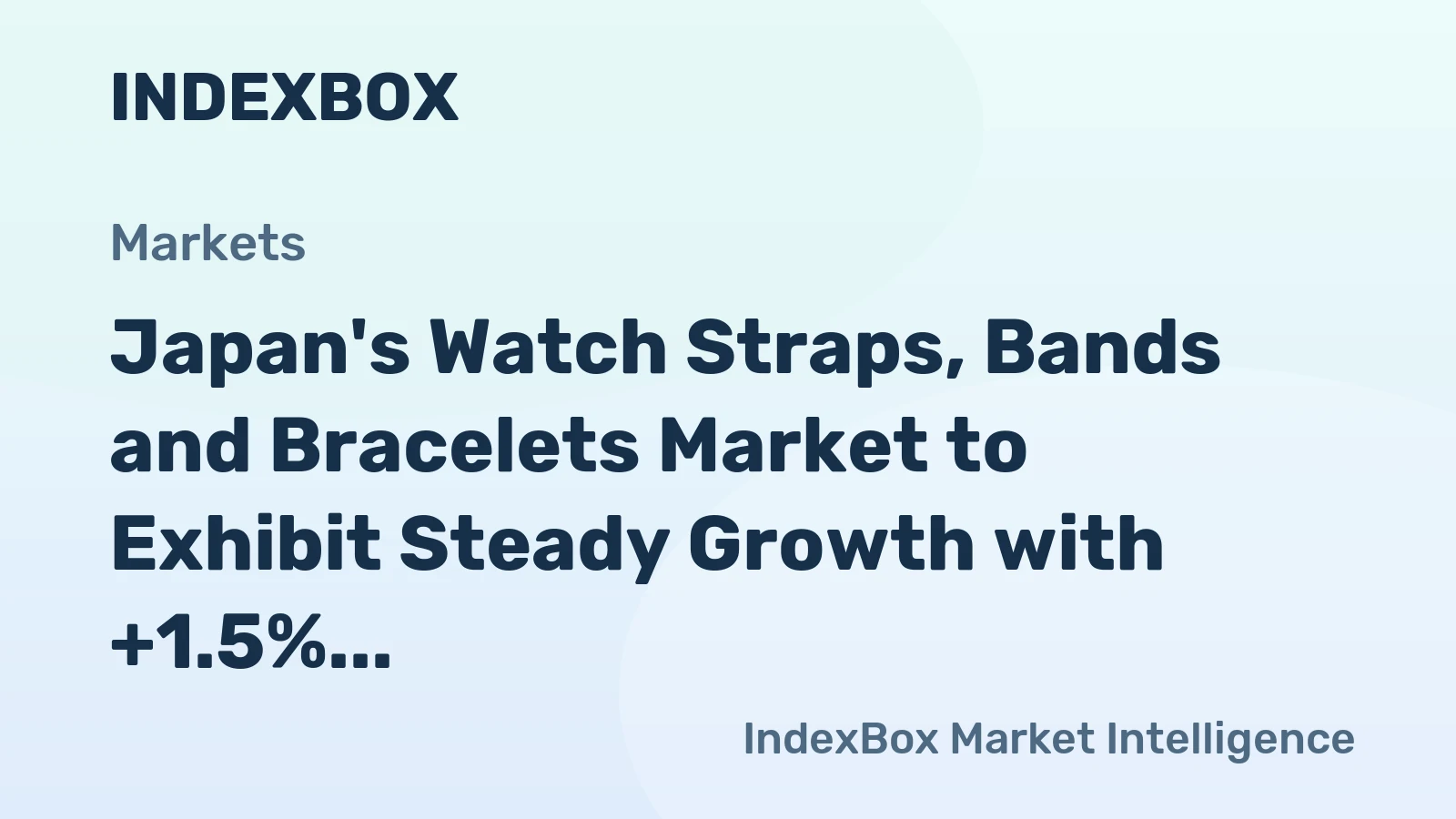 Japan's Watch Straps, Bands and Bracelets Market to Exhibit Steady Growth with +1.5% CAGR Leading to 6.7M Units by 2035
