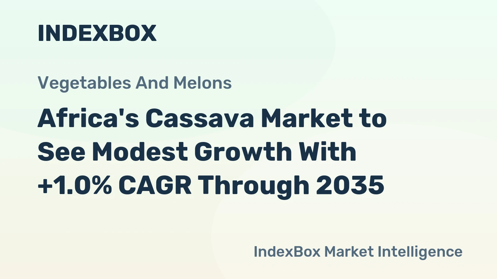 Africa's Cassava Market to See Modest Growth With +1.0% CAGR Through 2035