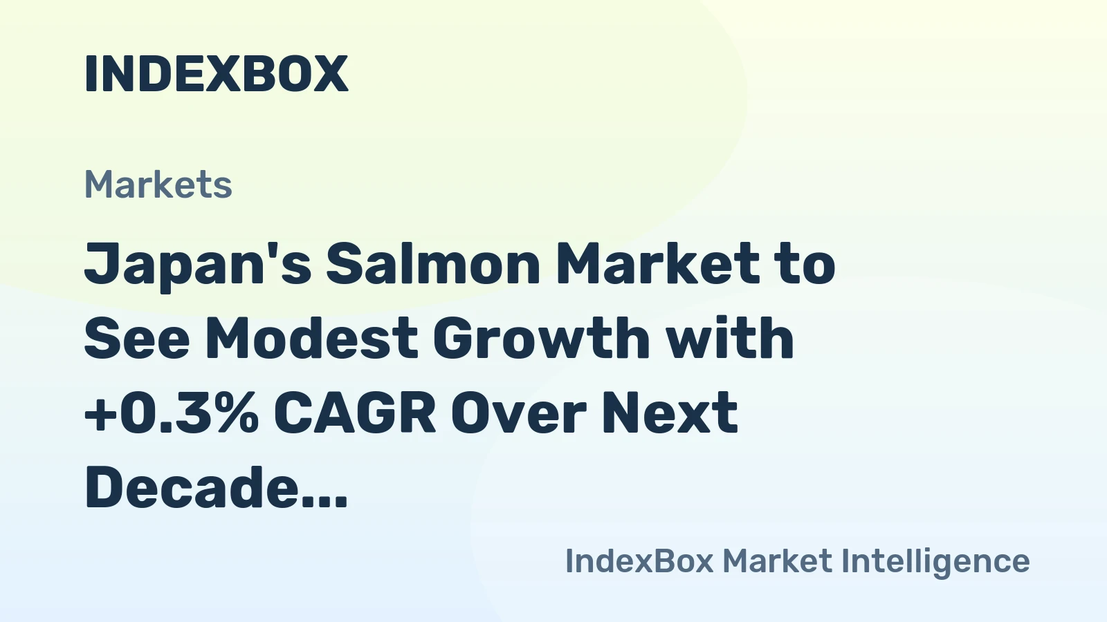 Japan's Salmon Market to See Modest Growth with +0.3% CAGR Over Next Decade