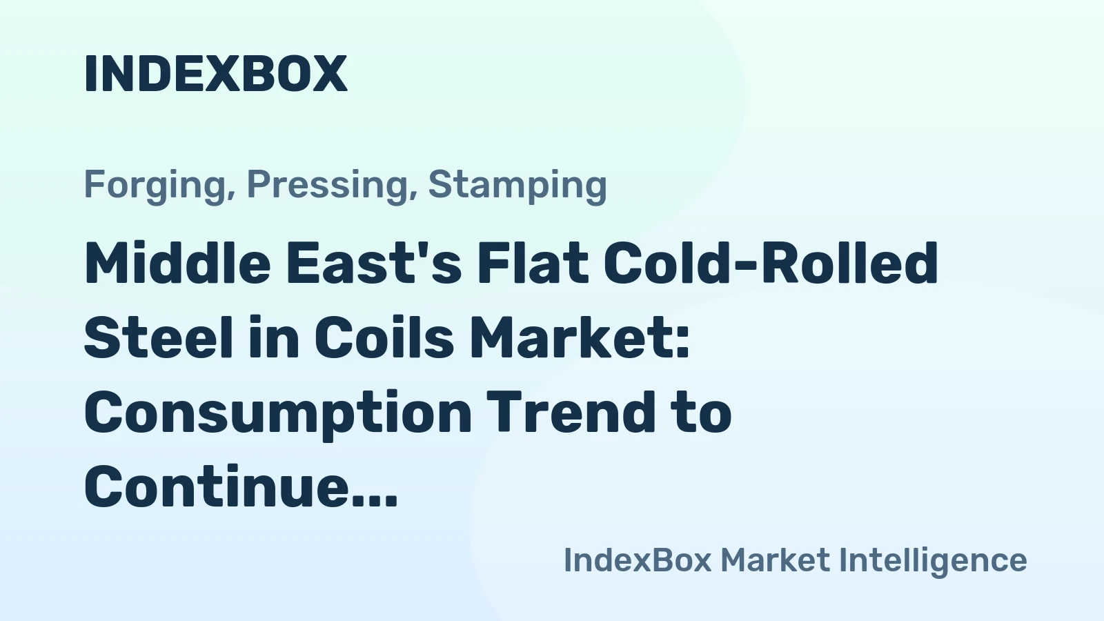 Middle East's Flat Cold-Rolled Steel in Coils Market: Consumption Trend to Continue Upward, Reaching 1.4M tons by 2035