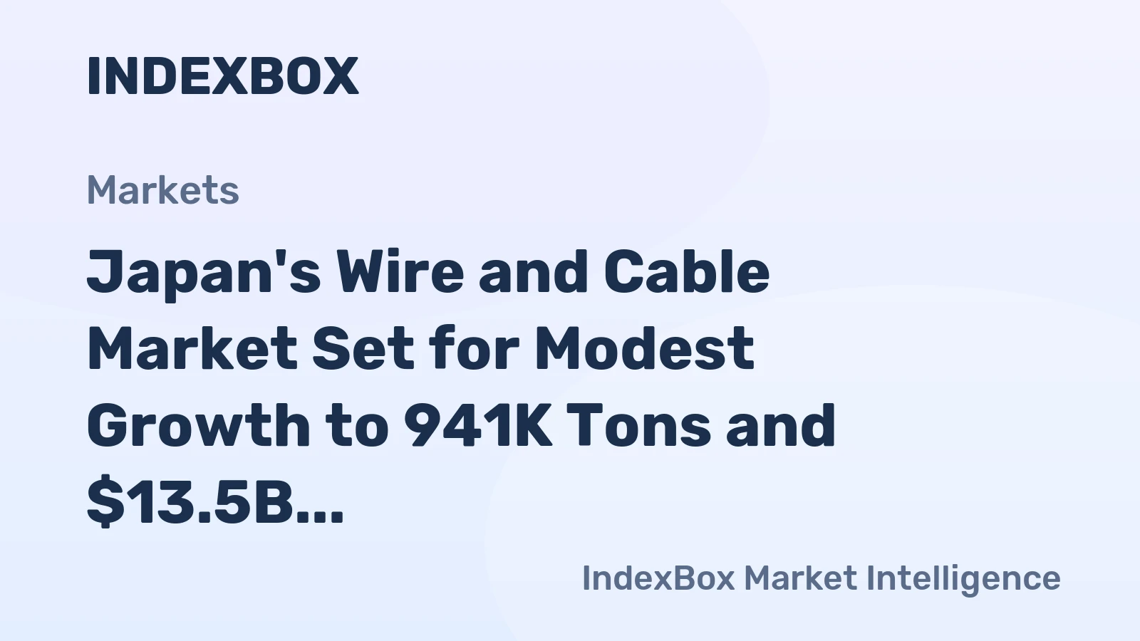 Japan's Wire and Cable Market Set for Modest Growth to 941K Tons and $13.5B by 2035