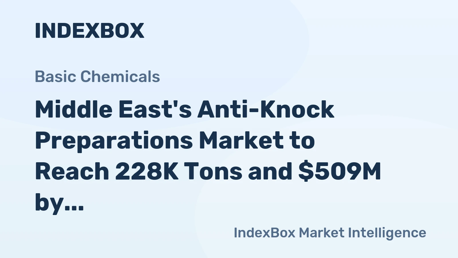 Middle East's Anti-Knock Preparations Market to Reach 228K Tons and $509M by 2035