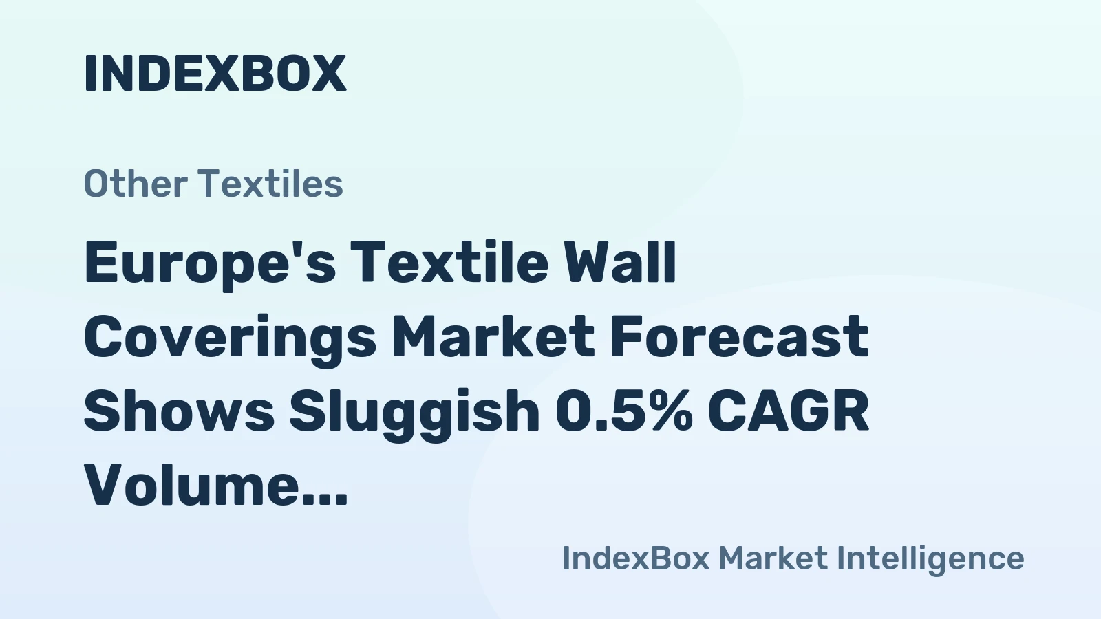 Europe's Textile Wall Coverings Market Forecast Shows Sluggish 0.5% CAGR Volume Growth to 2035
