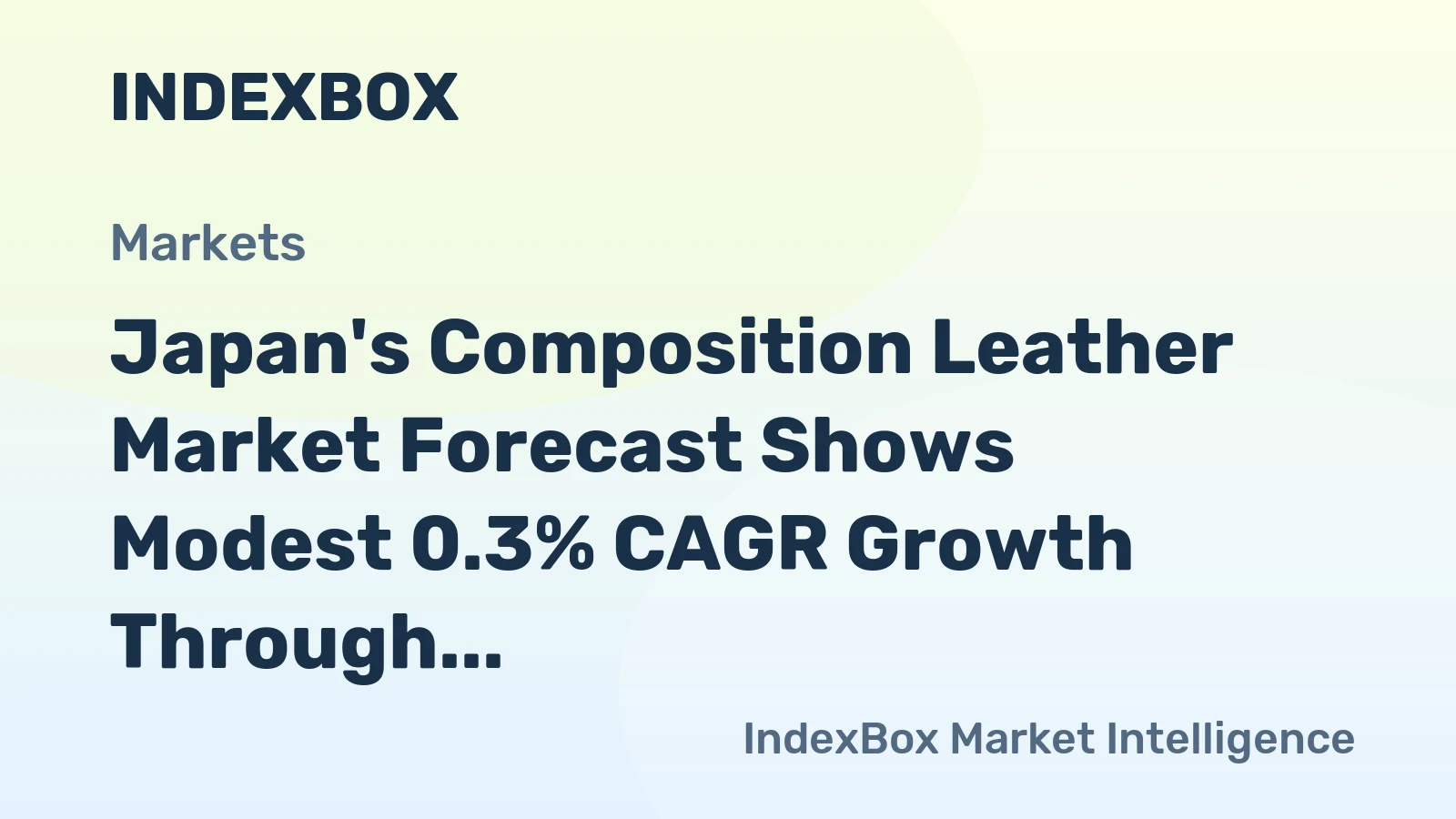 Japan's Composition Leather Market Forecast Shows Modest 0.3% CAGR Growth Through 2035