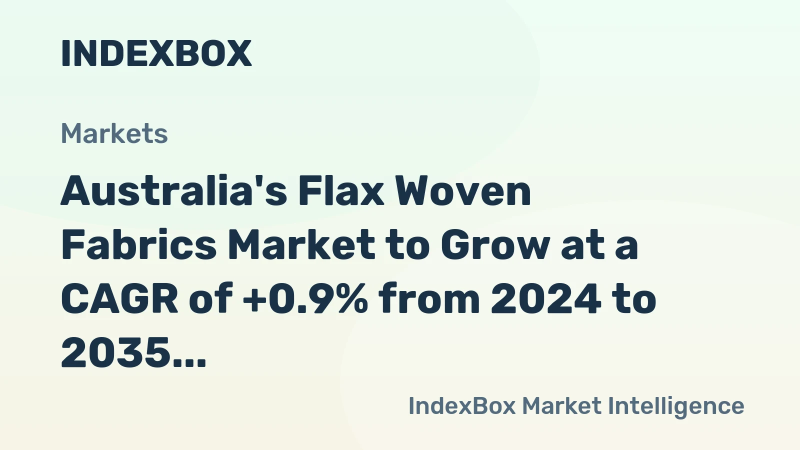 Australia's Flax Woven Fabrics Market to Grow at a CAGR of +0.9% from 2024 to 2035