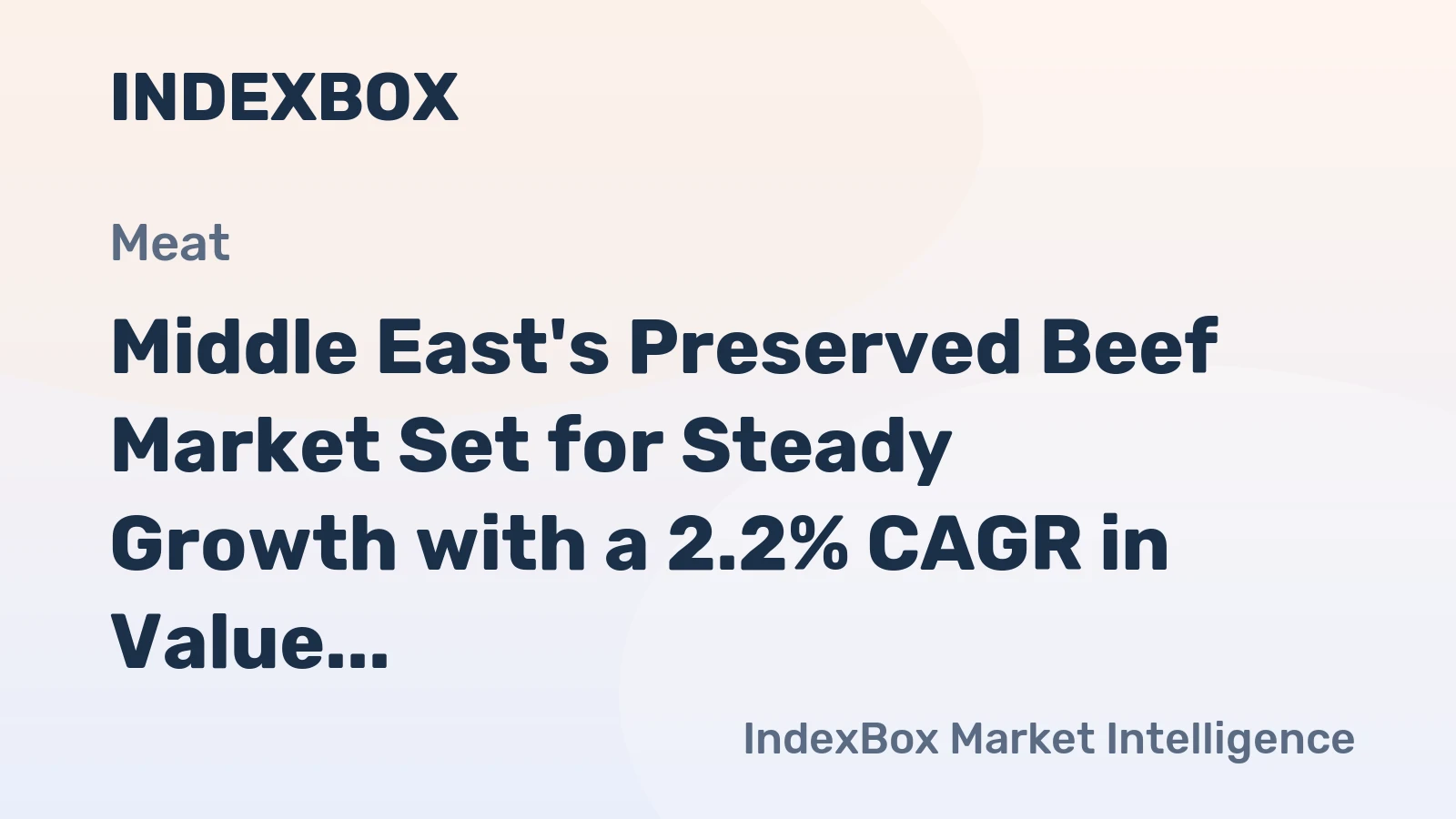 Middle East's Preserved Beef Market Set for Steady Growth with a 2.2% CAGR in Value