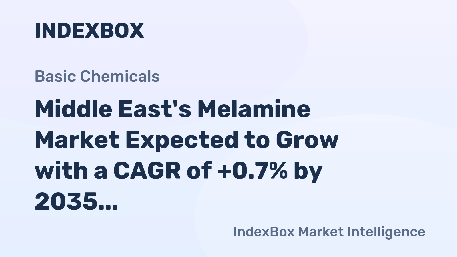 Middle East's Melamine Market Expected to Grow with a CAGR of +0.7% by 2035, Reaching $211M in Value