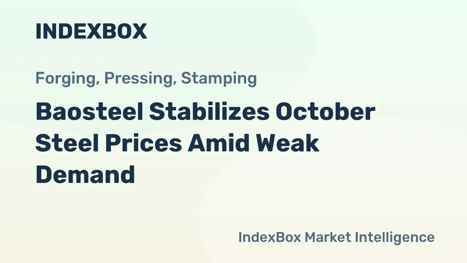 Baosteel Stabilizes October Steel Prices Amid Weak Demand