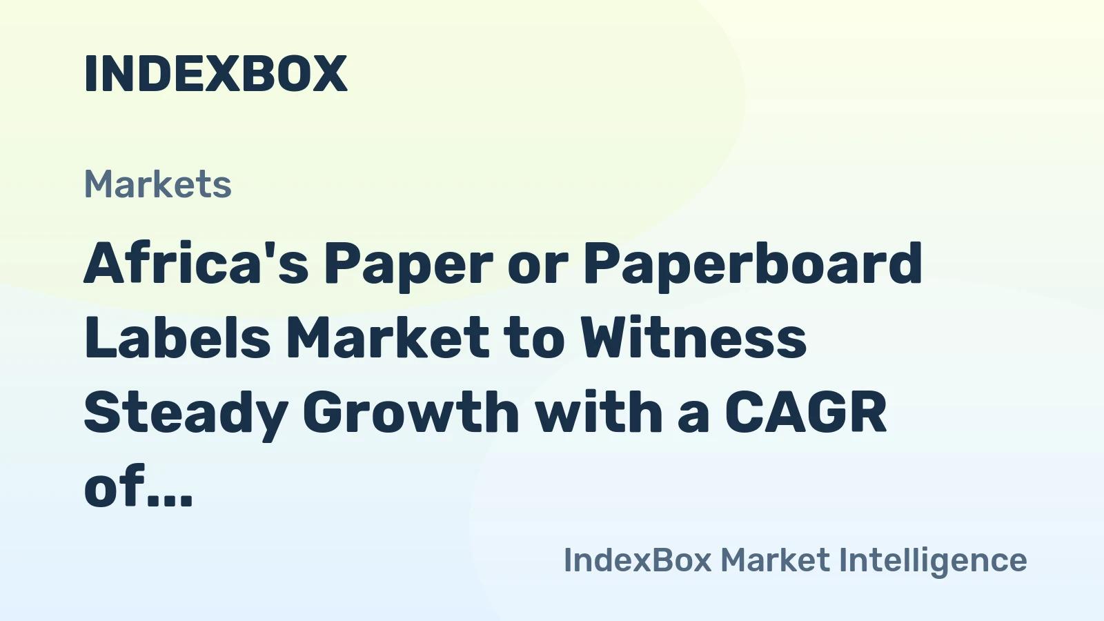 Africa's Paper or Paperboard Labels Market to Witness Steady Growth with a CAGR of +1.1% from 2024 to 2035