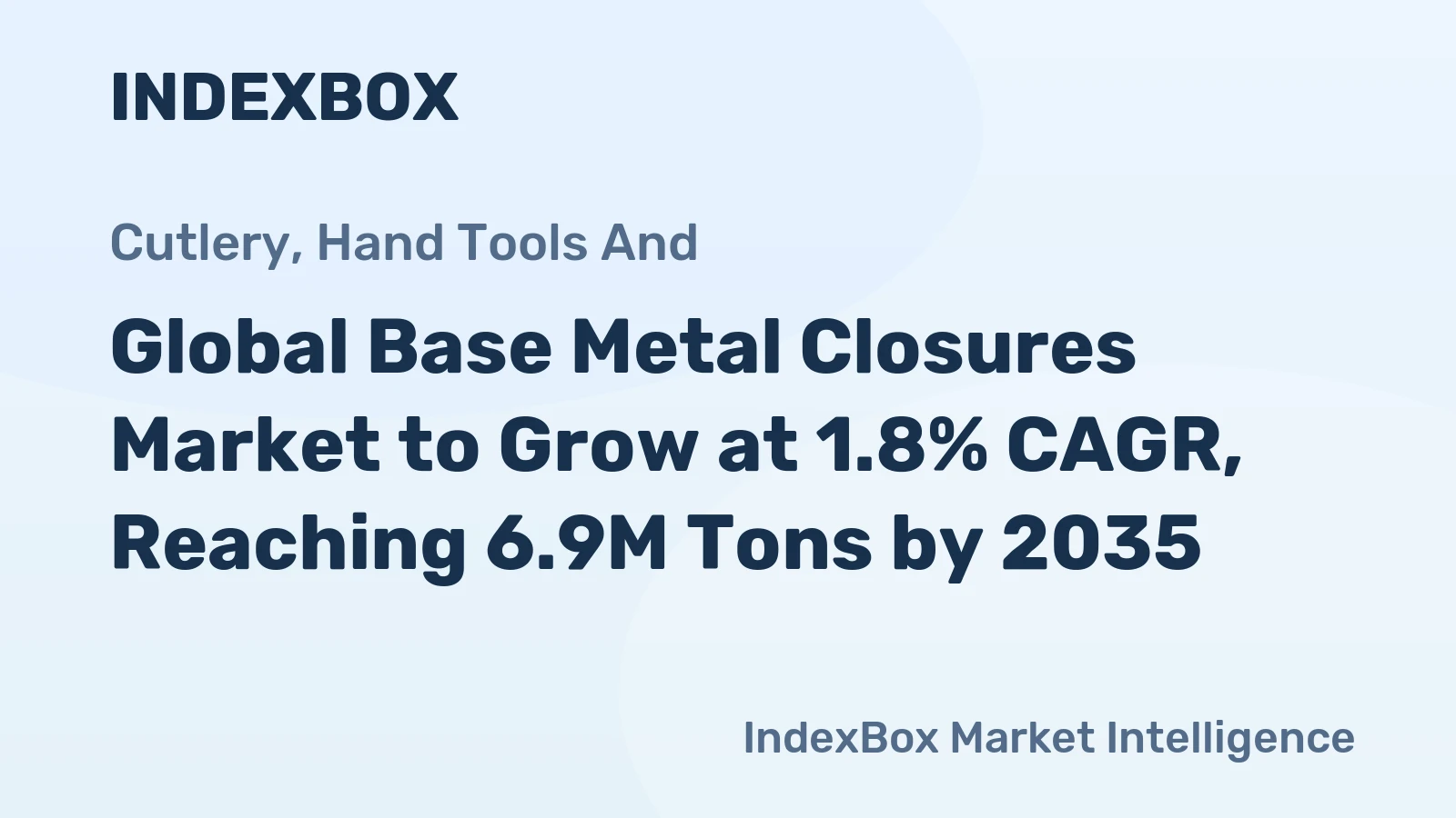 Global Base Metal Closures Market to Grow at 1.8% CAGR, Reaching 6.9M Tons by 2035