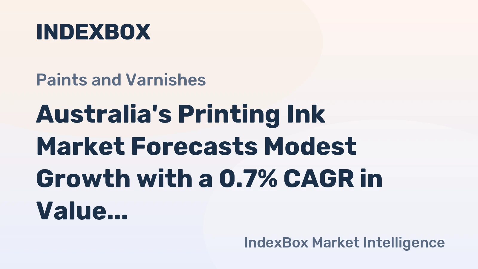 Australia's Printing Ink Market Forecasts Modest Growth with a 0.7% CAGR in Value Through 2035