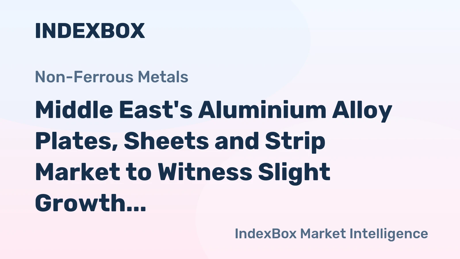 Middle East's Aluminium Alloy Plates, Sheets and Strip Market to Witness Slight Growth with +0.3% CAGR
