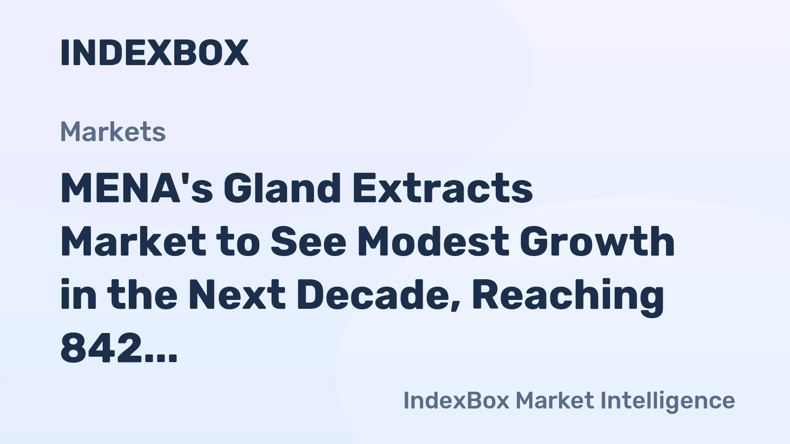 MENA's Gland Extracts Market to See Modest Growth in the Next Decade, Reaching 842 Tons and $26M by 2035