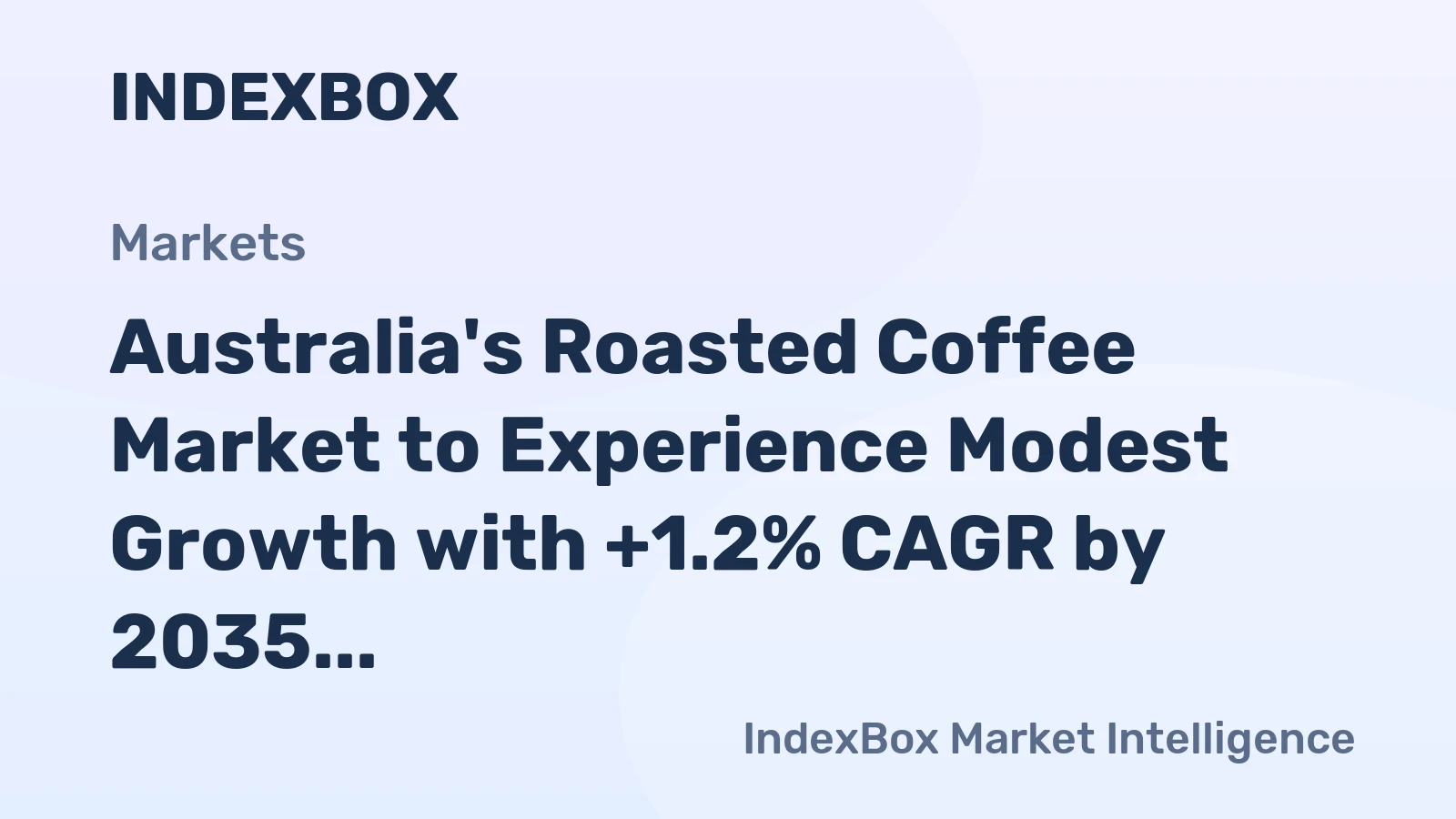 Australia's Roasted Coffee Market to Experience Modest Growth with +1.2% CAGR by 2035
