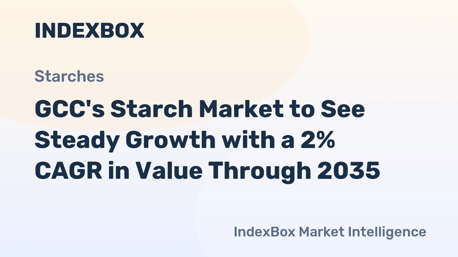 GCC's Starch Market to See Steady Growth with a 2% CAGR in Value Through 2035