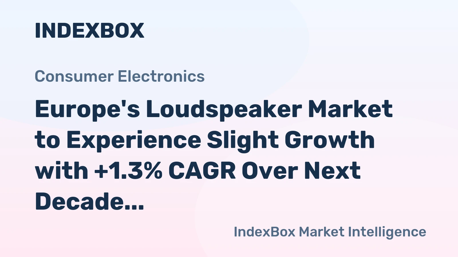 Europe's Loudspeaker Market to Experience Slight Growth with +1.3% CAGR Over Next Decade