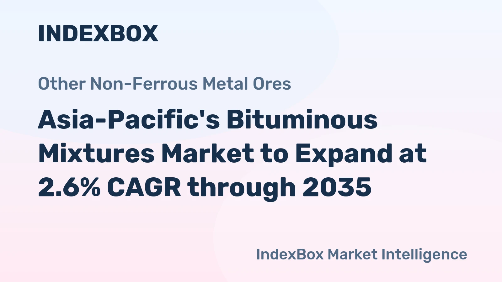 Asia-Pacific's Bituminous Mixtures Market to Expand at 2.6% CAGR through 2035